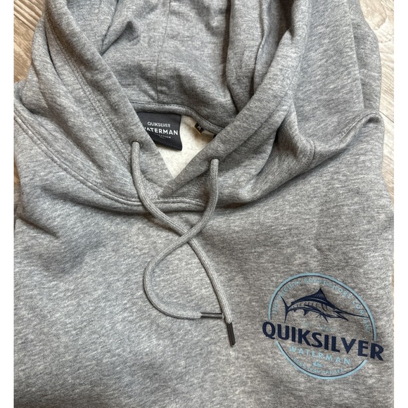 Quiksilver | Shirts | Nwt Quicksilver Waterman Hoodie Sweatshirt Gray ...